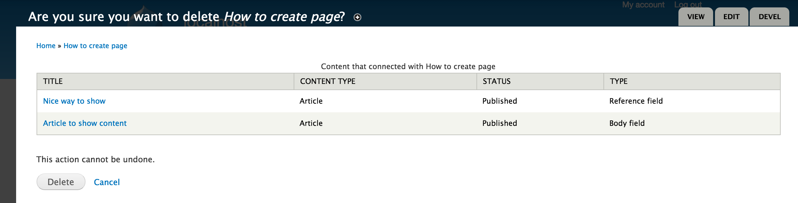 Content connected | Drupal.org